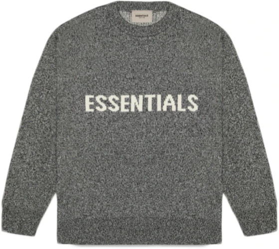 FEAR OF GOD ESSENTIALS Knit Sweater Grey Melange – Premier Hype